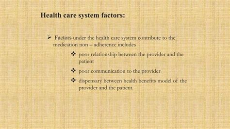 Factors Affecting Medication Adherence Pptx