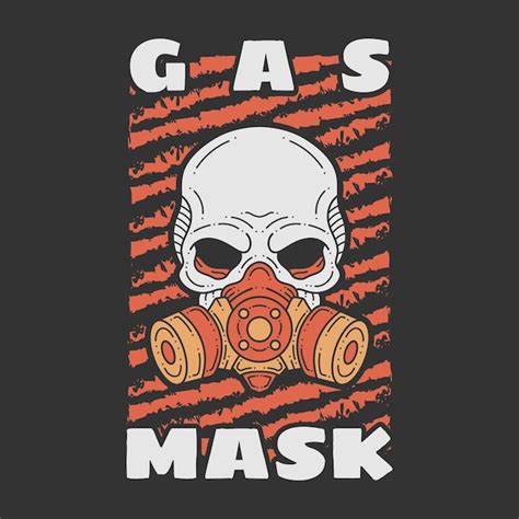 Premium Vector Skull With Gas Mask Illustration