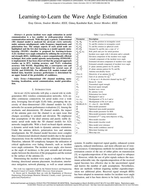 Pdf Learning To Learn The Wave Angle Estimation