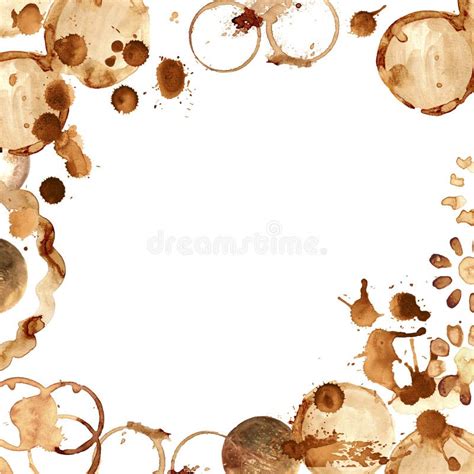 背景豆咖啡框架白色 咖啡油漆污点 库存例证 插画 包括有 尘土 要素 收集 香味 杂乱 杯子 61620306