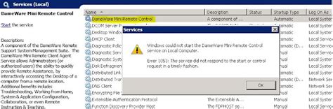 Jay Jay Dameware Error 1053 The Service Did Not Respond To The Stat