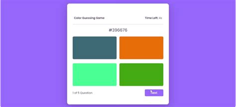Color Guessing Game Using Html Css And Javascript