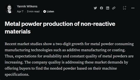 Qualloy On Linkedin Metal Powder Production Of Non Reactive Materials