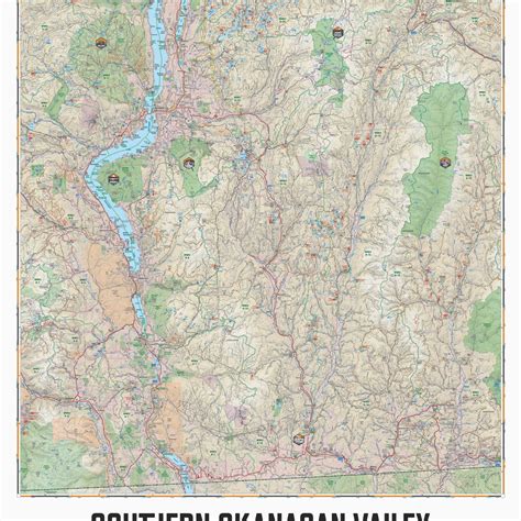 South Okanagan Valley Bc Wall Map Backroad Maps