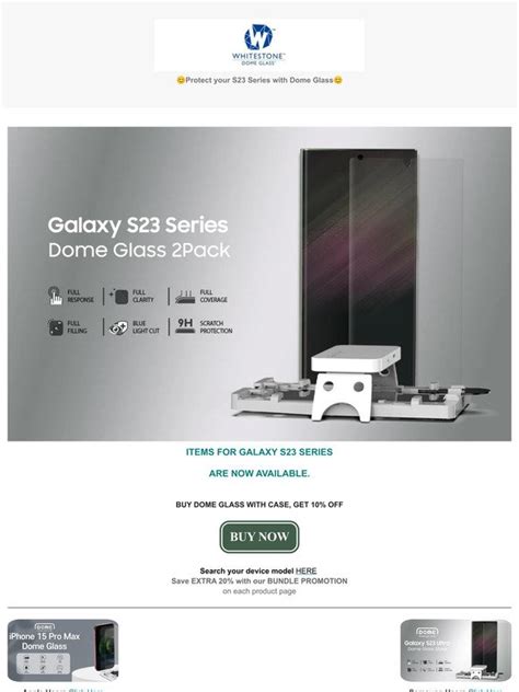Whitestone Dome Install Dome Glass On Your S23 Ultra Milled