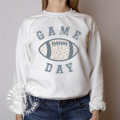 Game Day Leopard Football Svg Football Mom Png Football Game Day Cut