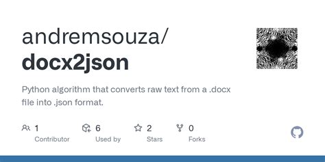 Github Andremsouzadocx2json Python Algorithm That Converts Raw Text