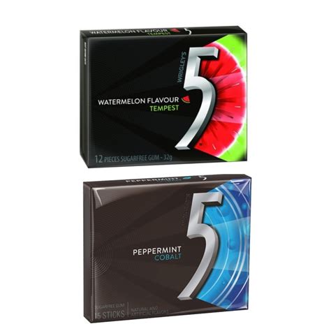 Wrigleys 5 Gum Sugar Free Watermelon Tempest Peppermint Cobalt Shopee Malaysia