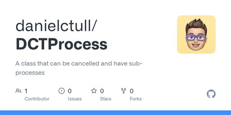 GitHub Danielctull DCTProcess A Class That Can Be Cancelled And Have Sub Processes