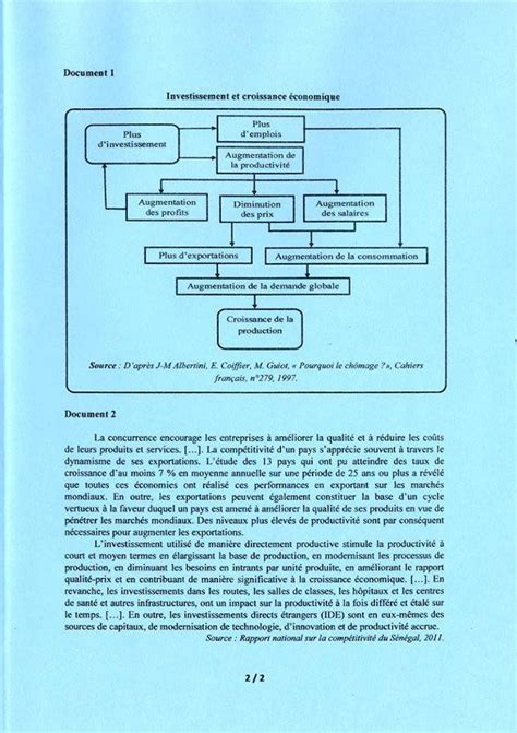 Tunisie Bac 2018 Épreuve Economie pour la section Economie Gestion