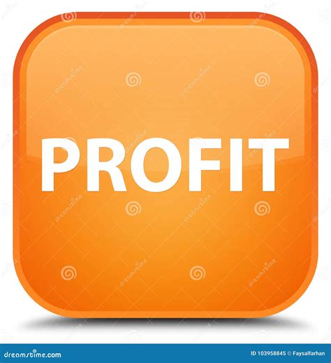 Profit Special Orange Square Button Stock Illustration - Illustration ...