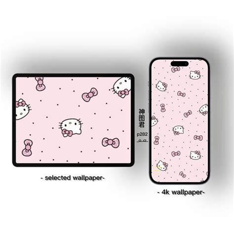 波点kitty蝴蝶结 Ins风壁纸