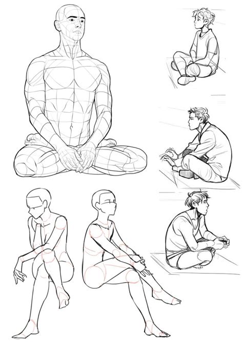 Man Sitting Down Drawing Reference And Sketches For Artists