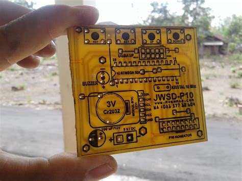 PCB JWSD Jam Waktu Sholat Digital IC Atmega 328 Dan RTC 3231 Panel