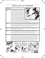 Romeo And Juliet Summary Pdf R J US Teachers Notes R J US Teachers Notes Page