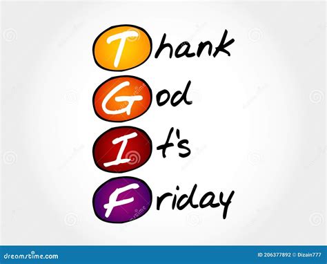 TGIF Thank God It S Friday Stock Illustration Illustration Of