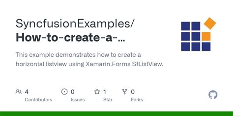 Github Syncfusionexamples How To Create A Horizontal Listview In