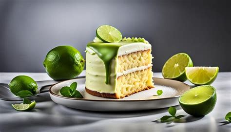 Lime Cake Premium Ai Generated Image