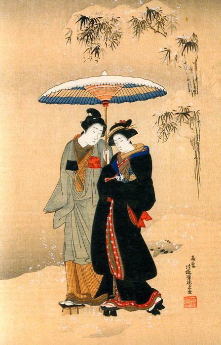 Kitao Shigemasa Two Geishas Out Walking Japan Edo Period 16151868 The