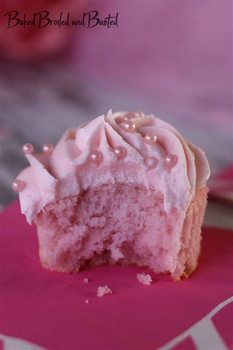 Pink Champagne Cupcakes Baked Broiled And Basted