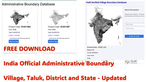 Official Indian Boundary Shapefile Village Taluk District And State