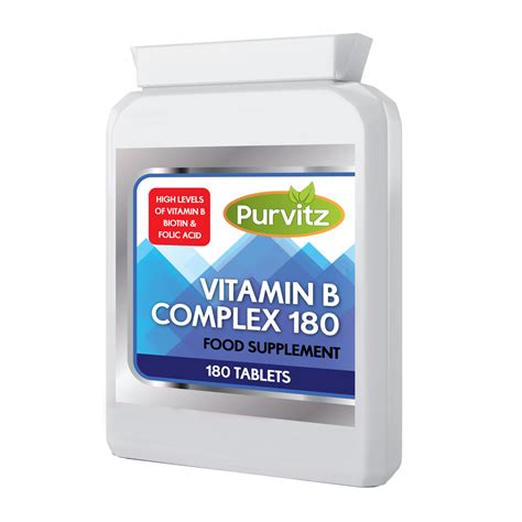 Vitamin B Complex 180 Tablets Contains All Eight B Vitamins In One