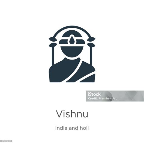 Vishnupictogram Vector Trendy Plat Vishnu Icoon Uit India Collectie