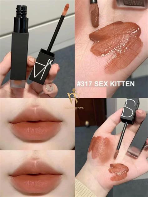 Son Kem Nars Air Matte Ultra Lip Tint 317 Sex Kitten Màu Cam Nâu