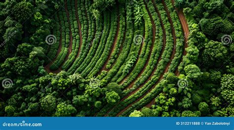 Sustainable Farming And Renewable Energy In A Lush Forest Ecosystem For