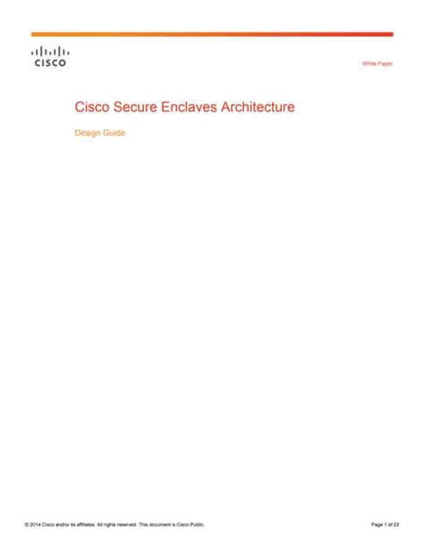 cisco secure enclaves architecture pdf