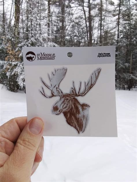 Moose Head Sketch Drawing Sticker Decal Etsy
