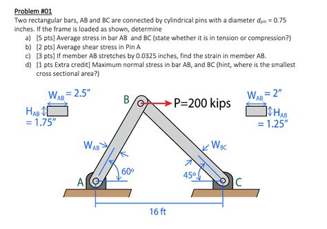 Solved Problem 01 Two Rectangular Bars Ab And Bc Are