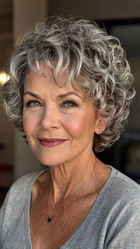 Vibrant Short Hairstyles For Women Over 60 For Short Grey Curly Hair