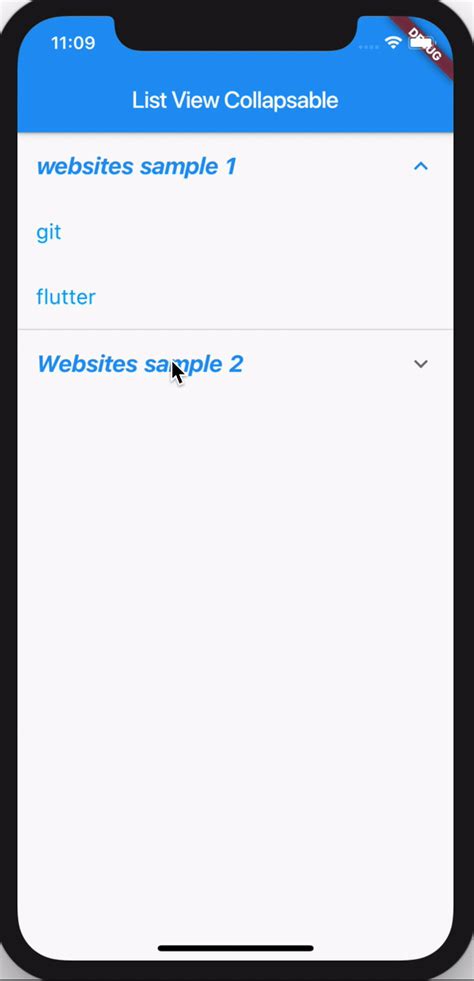 Flutterios And Android — Collapsable List View And On Tap Open Websites By Yug K Medium