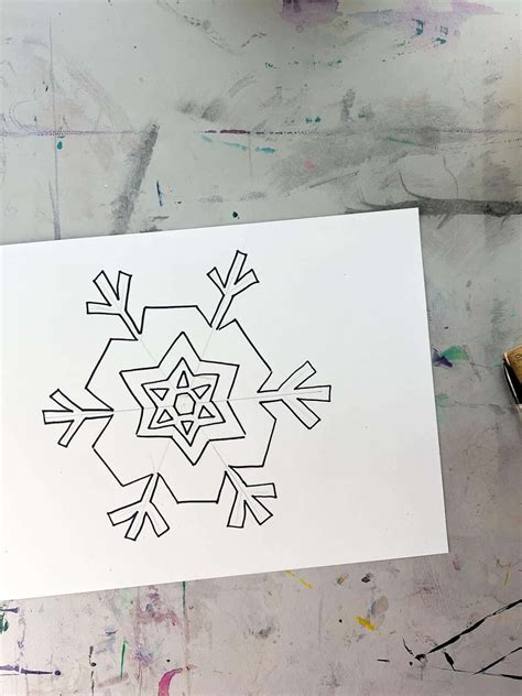 How To Draw A Simple Snowflake