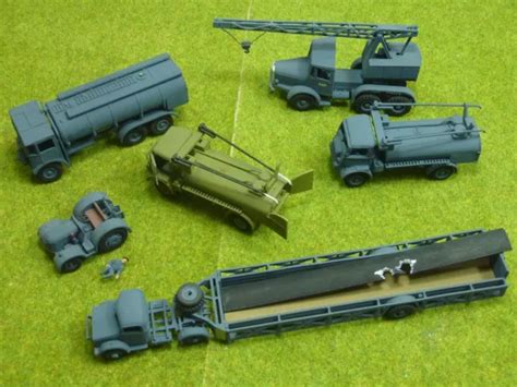 Raf Ww2 Airfield Vehicles Refuellers Crane Queen Mary Etc 6x 1 76