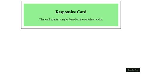 Container Queries Codesandbox