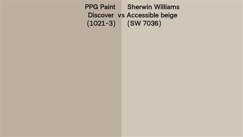 Ppg Paint Discover 1021 3 Vs Sherwin Williams Accessible Beige Sw