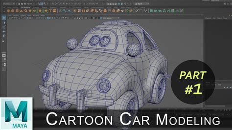 Car 3d Cartoon Modeling And Texturing Tutorial Part 01 Maya 3d