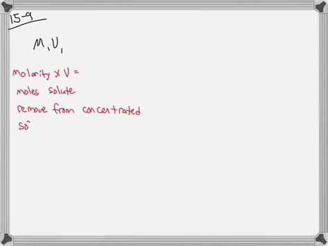 solved what is the product of m and v in the dilution formula m1v1 m2v2