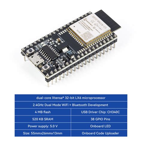 Sunfounder Esp32 Ultimate Starter Kit With Battery And Esp32 Wroom 32e