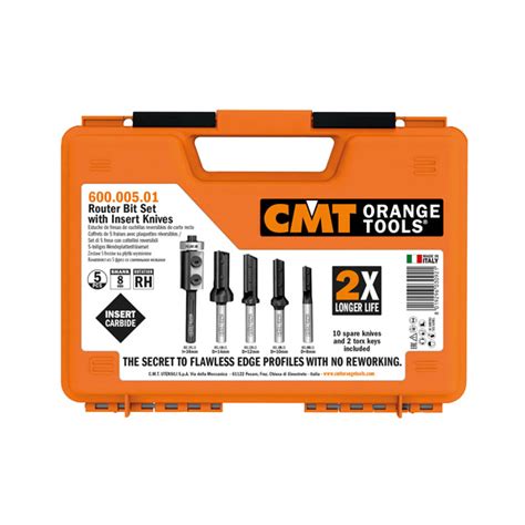 5 Piece Router Bit Set With Insert Knives 600 005 01 Router Bit Sets