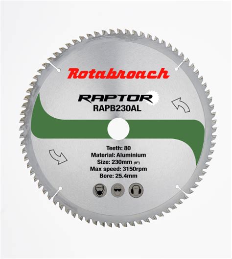 Rotabroach Raptor Cermet Blade Aluminium 9 Farmers Equipment