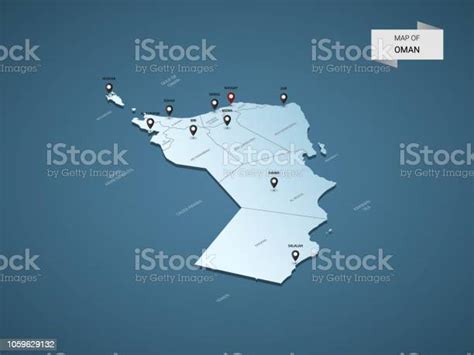 아이소메트릭 3d 오만 벡터 지도 개념입니다 오만에 대한 스톡 벡터 아트 및 기타 이미지 오만 지도 0명 Istock
