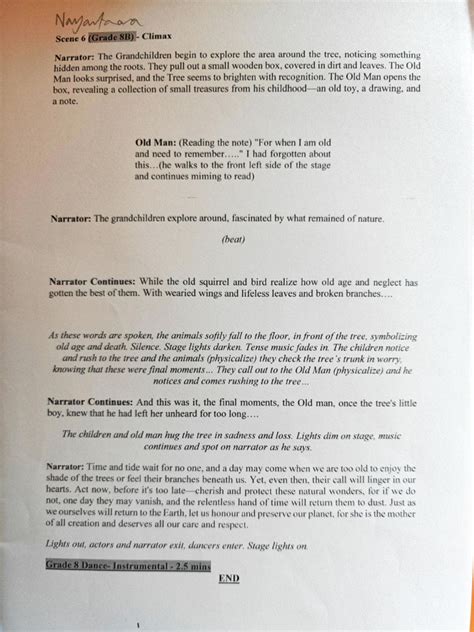 Giving Tree Script Pdf Trees