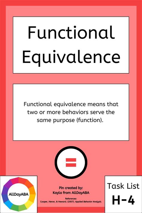 Functional Equivalence Applied Behavior Analysis Training Applied