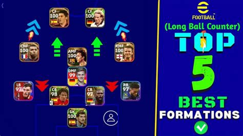 Top 5 Best Formations For Long Ball Counter In Efootball 2023 4 1 3 2