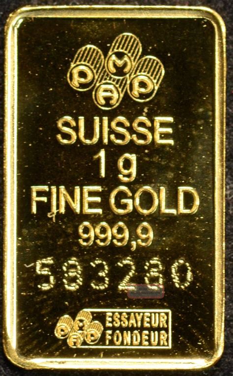 Pamp Suisse 1 Gram 9999 Fine Gold Bar