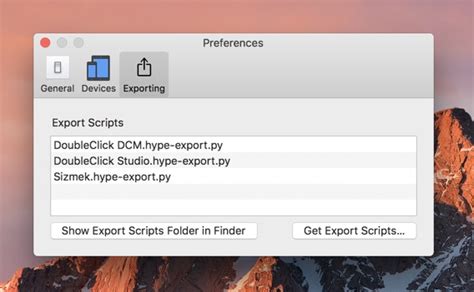 tumult hype — export scripts