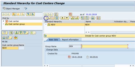 SAP CO Cost Center Hierarchy